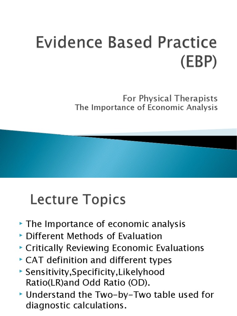 EPB - PPT Economic | PDF | Sensitivity And Specificity | Medical Diagnosis
