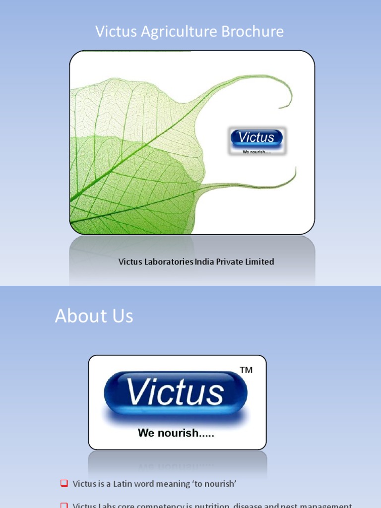 Victus Agriculture: Enhancing Crop Nutrition | PDF | Plant Nutrition ...