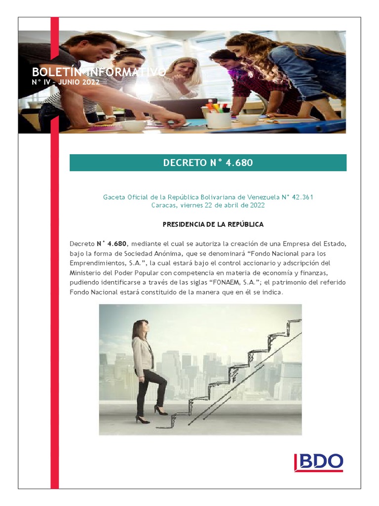 Boletin Decreto 4680 | PDF | Venezuela | Business