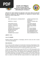 Bpoc Minutes of Meeting 2019 | PDF | Philippines