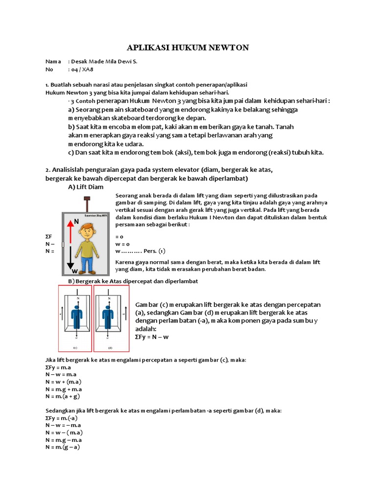Aplikasi Hukum Newton | PDF