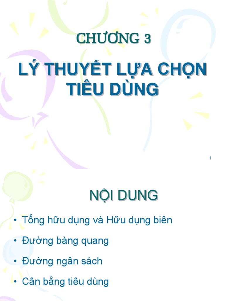 Ktdc-Chuong 3-Ly Thuyet Nguoi Tieu Dung | PDF