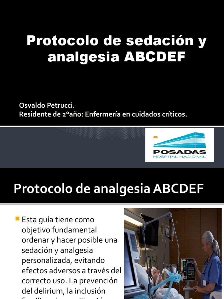 Protocolo ABCDEF de Sedación y Analgesia | PDF | Dolor | Analgésico