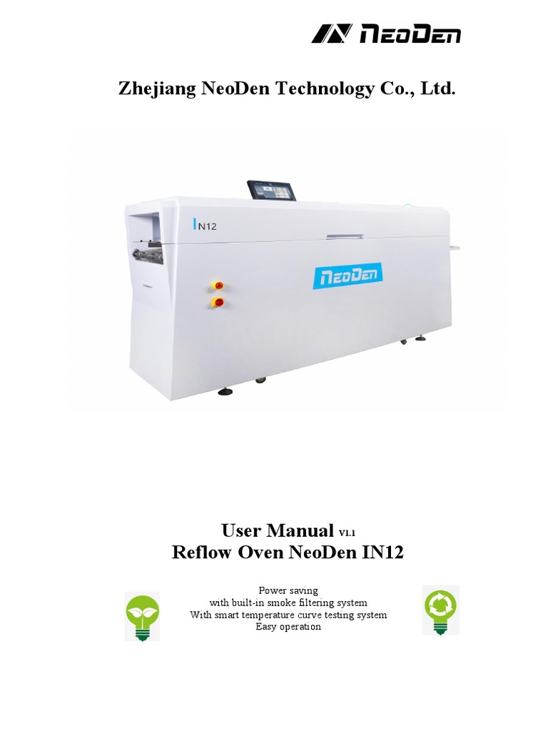User Manual NeoDen IN12 Reflow Oven | PDF | Printed Circuit Board ...