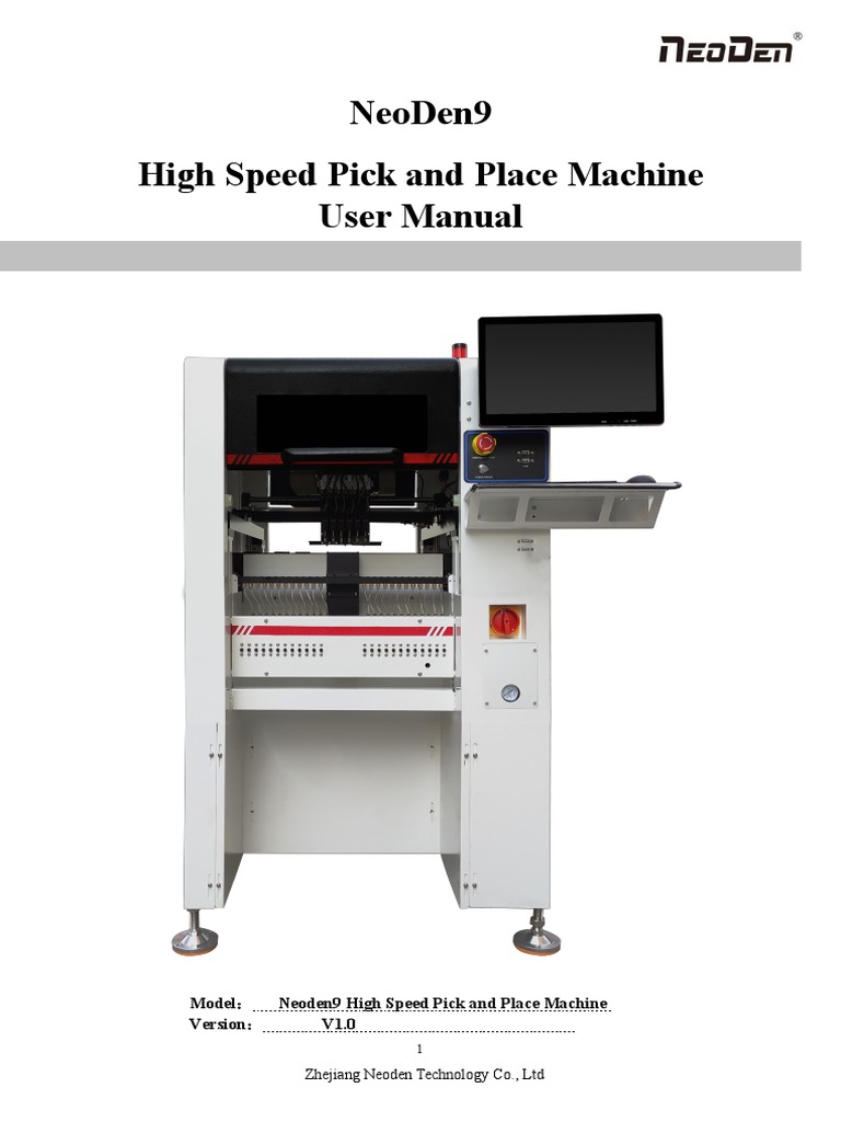 User Manual NeoDen9 PNP Machine | PDF | Printed Circuit Board ...