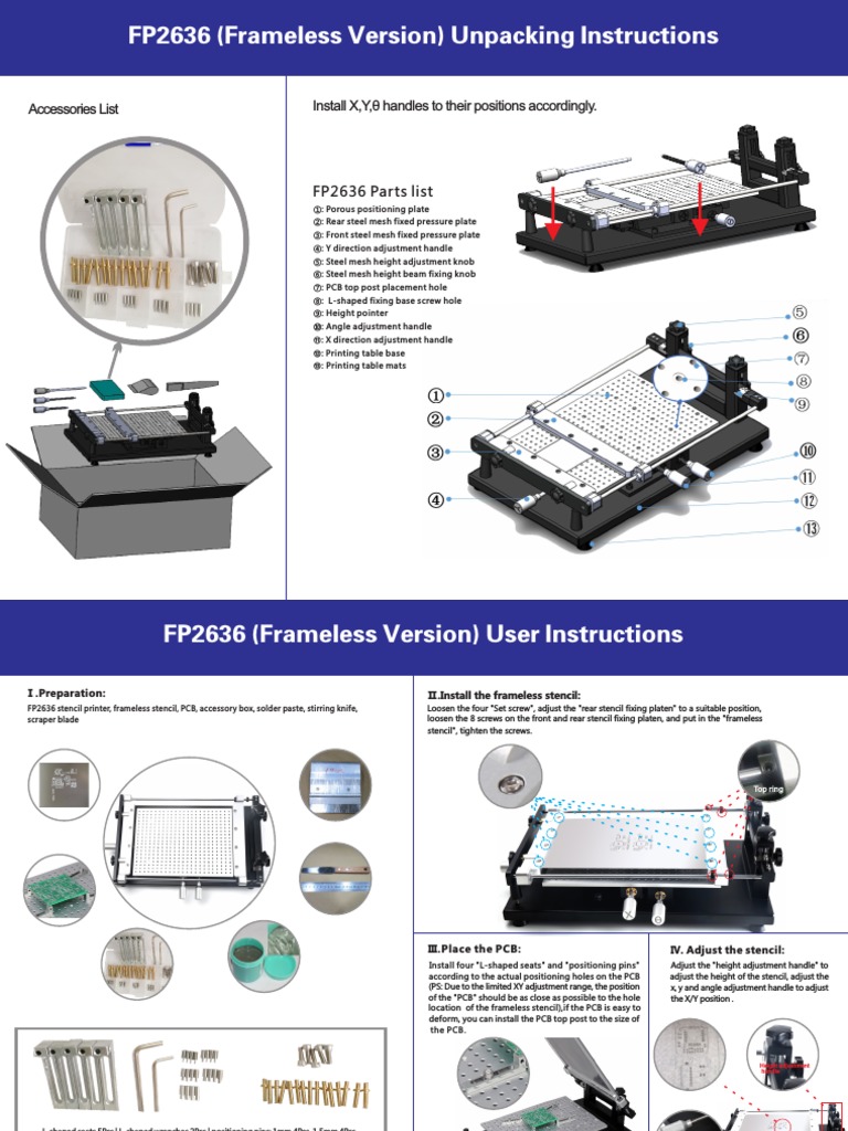 User Manual FP2636 Stencil Printer | PDF | Printed Circuit Board | Industrial Processes