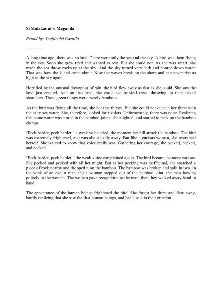 Si Malakas at Si Maganda | PDF