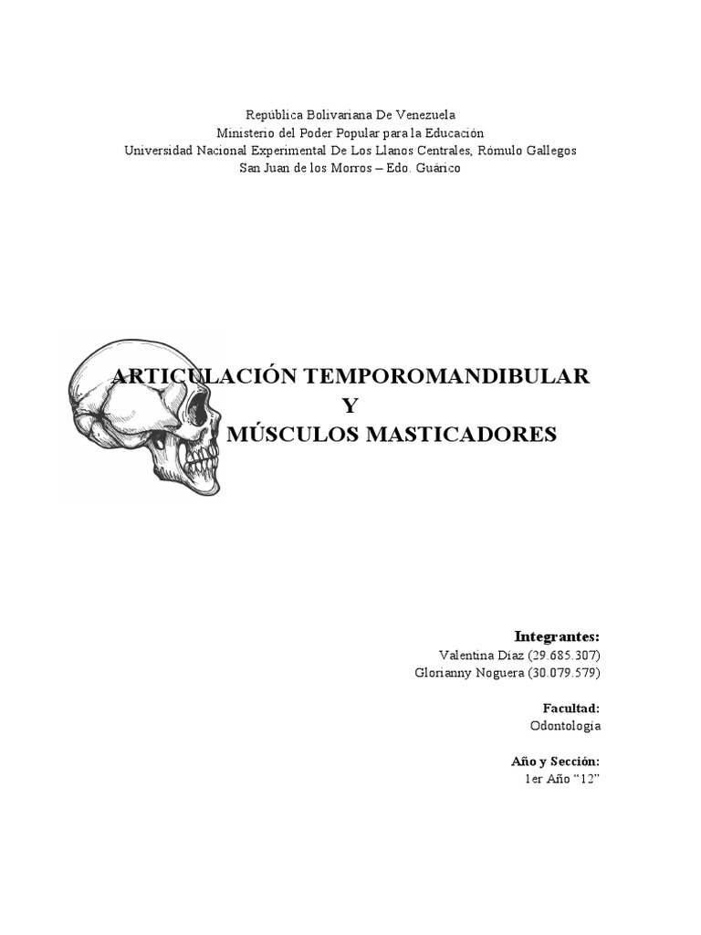 Anatomía de la ATM y Músculos Masticadores | PDF | Articulación | Anatomía