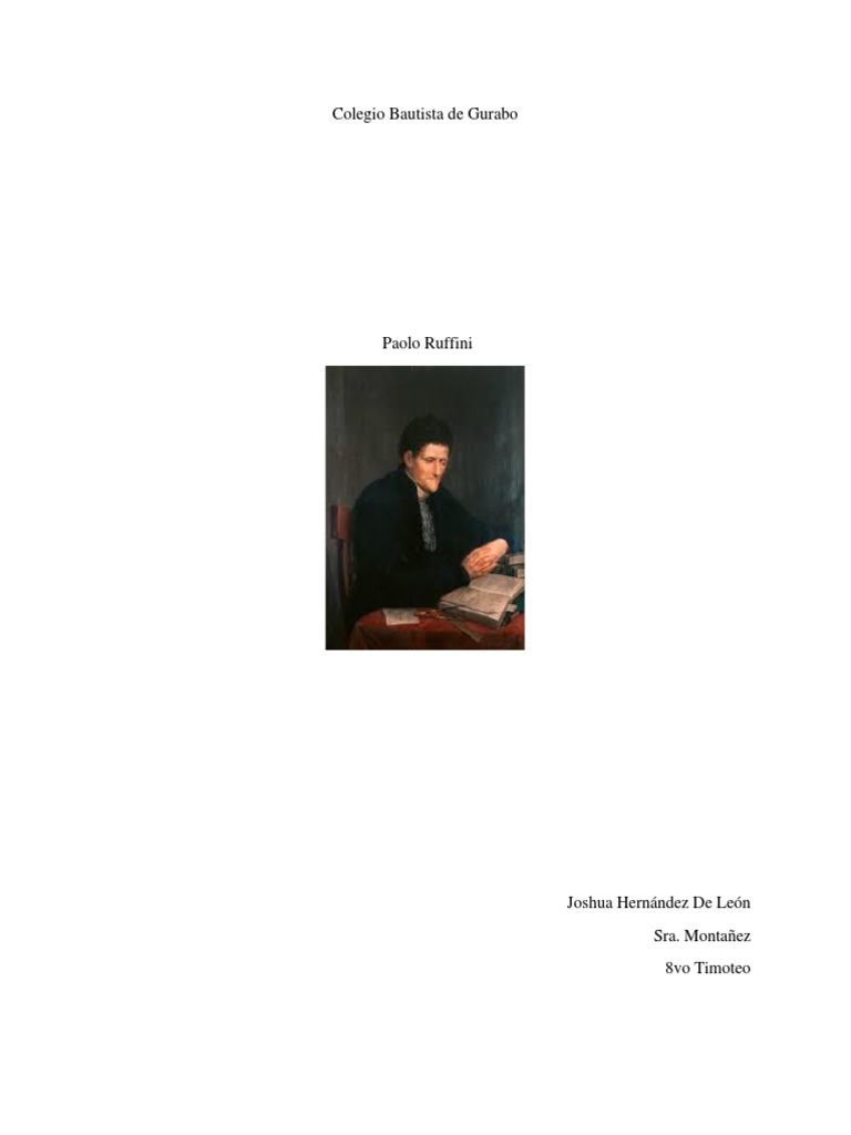 Biografía y aportes de Paolo Ruffini | PDF | Álgebra | Matemáticas