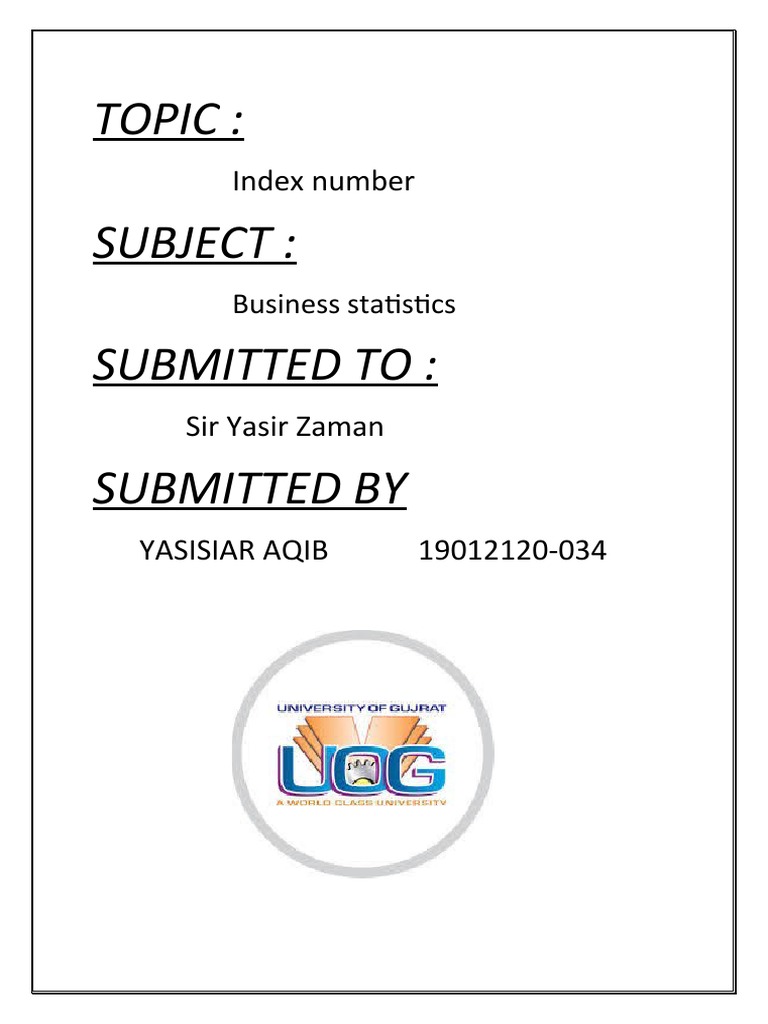 Business Statistics A4 - AQIB | PDF | Prices | Index (Economics)