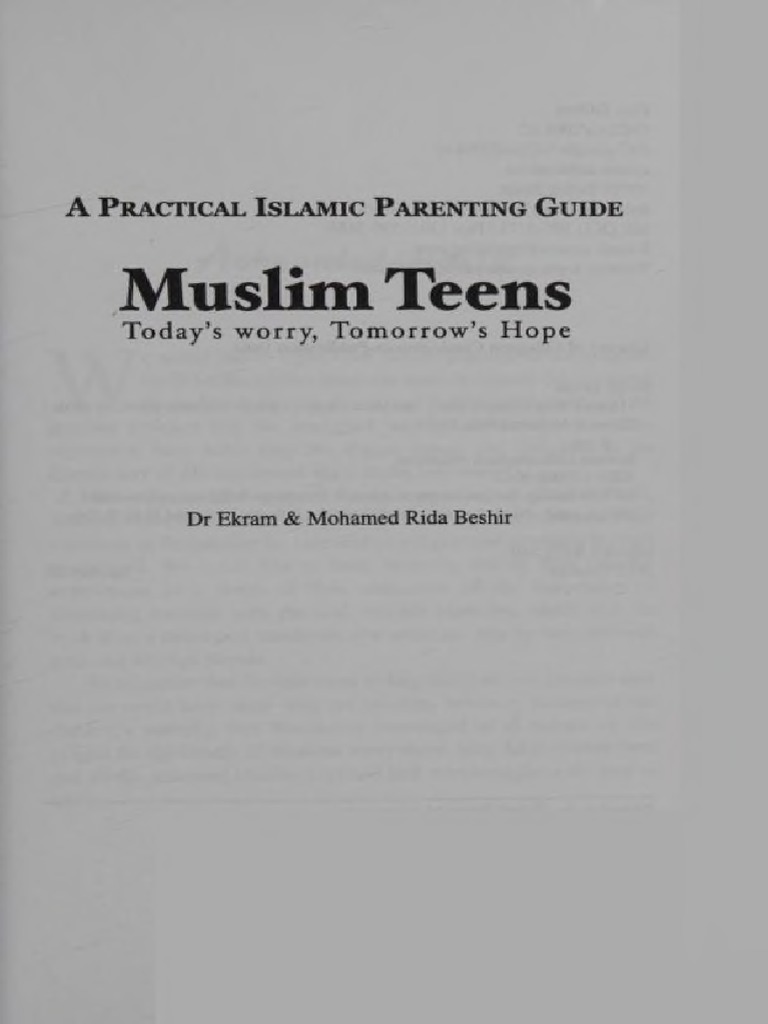 A Practical Islamic Parenting Guide Muslim Teens | PDF | Adolescence ...