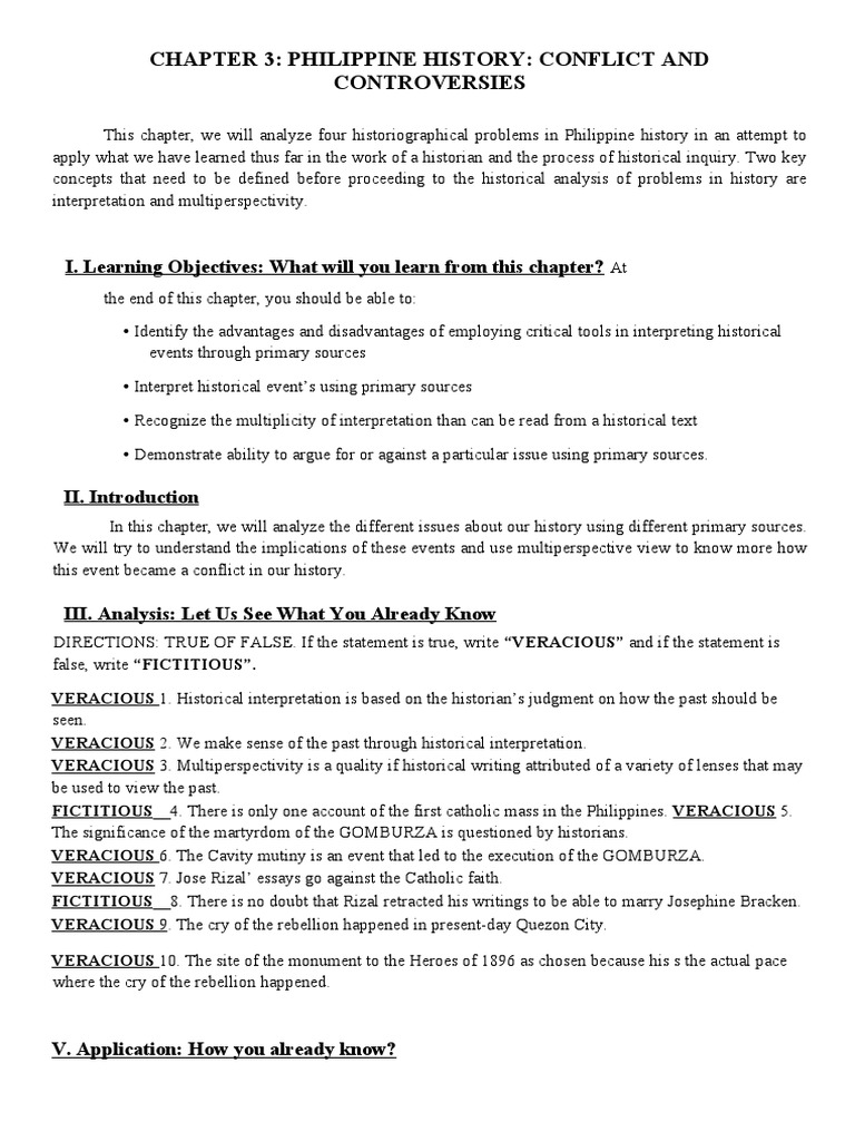 Chapter 3 - Conflict and Controversies | PDF