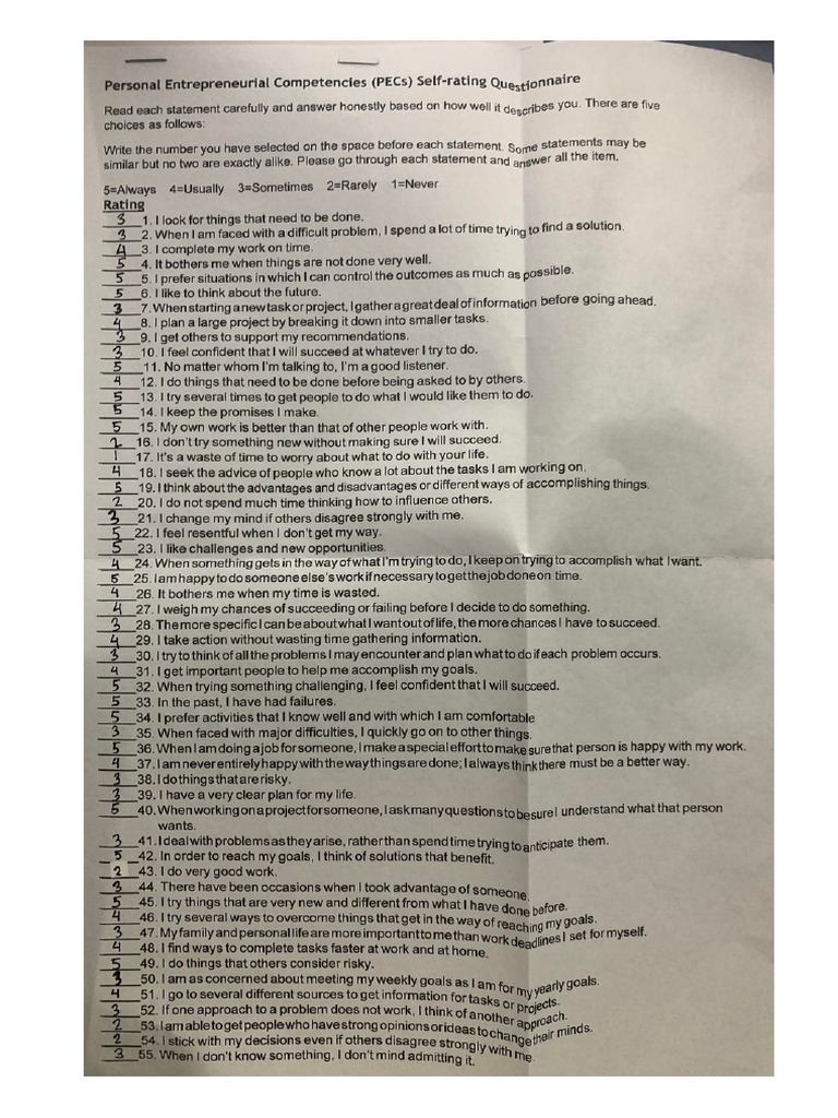 Pec Form (Tle) | PDF