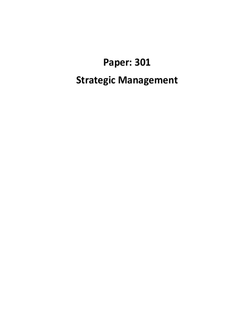 Strategic Management Overview and Tools | PDF | Strategic Management ...