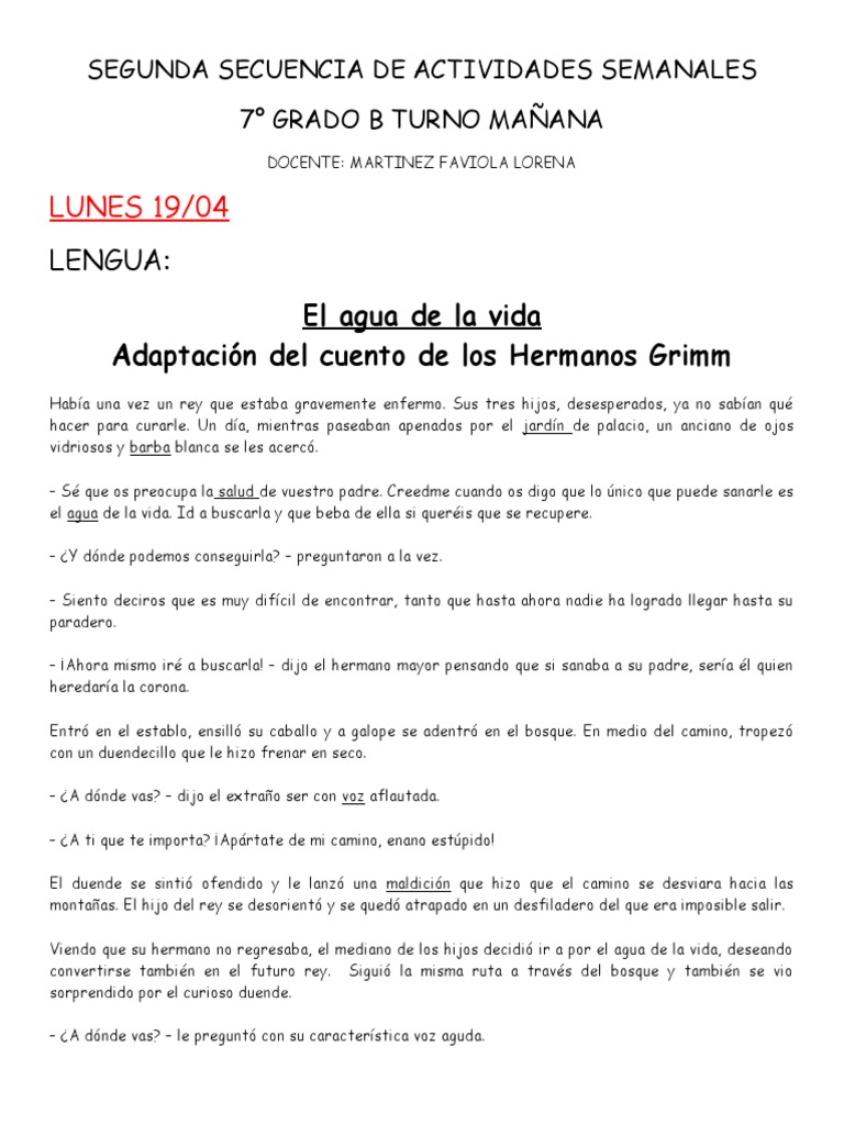 2° Secuencia Séptimo B | PDF