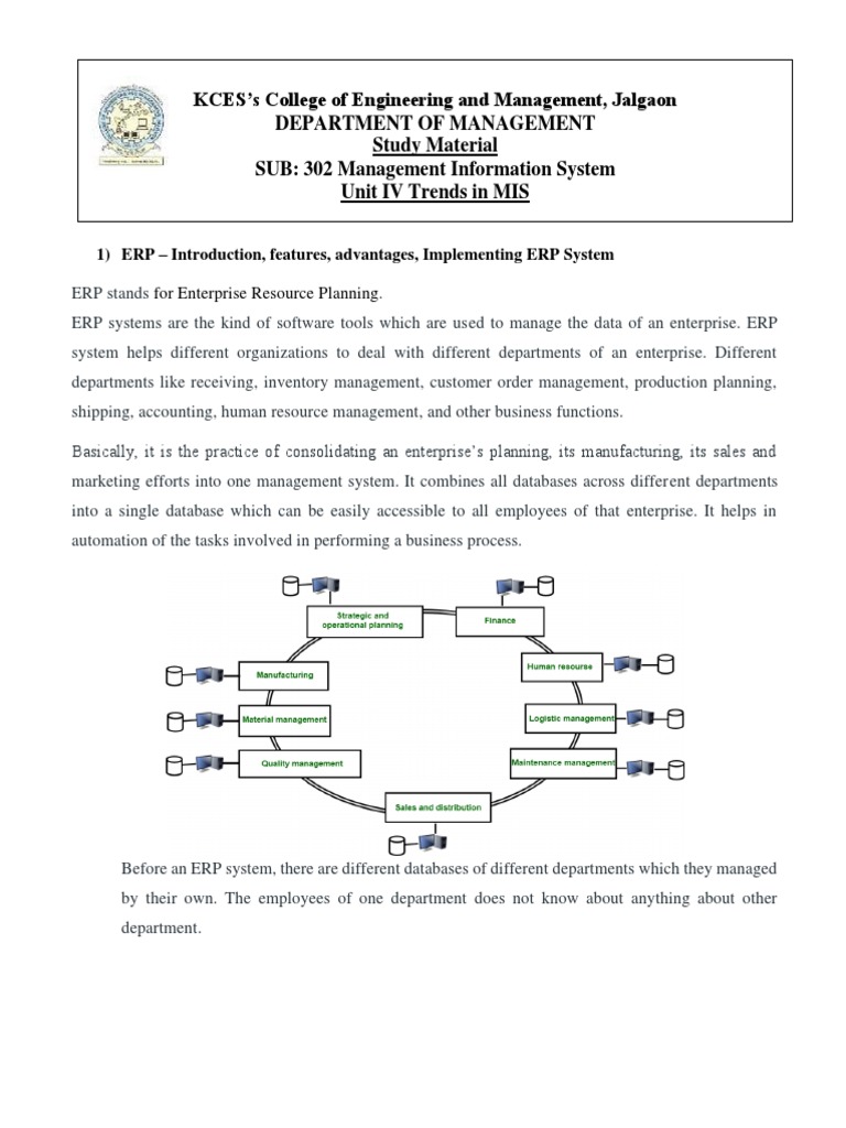 302 MIS Unit IV | PDF | Cloud Computing | Enterprise Resource Planning