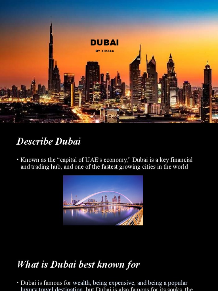 Presentation Dubai | PDF | Travel
