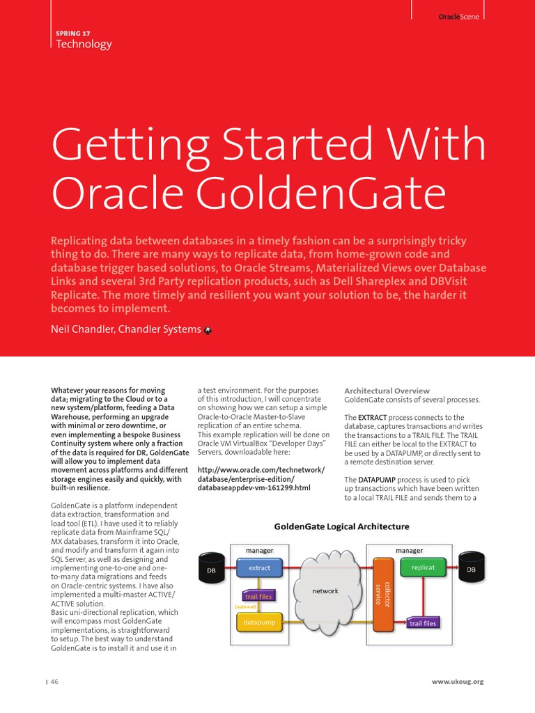 Oracle Scene 63 N Chandler Getting Started With Oracle Goldengate | PDF | Databases | Computer File