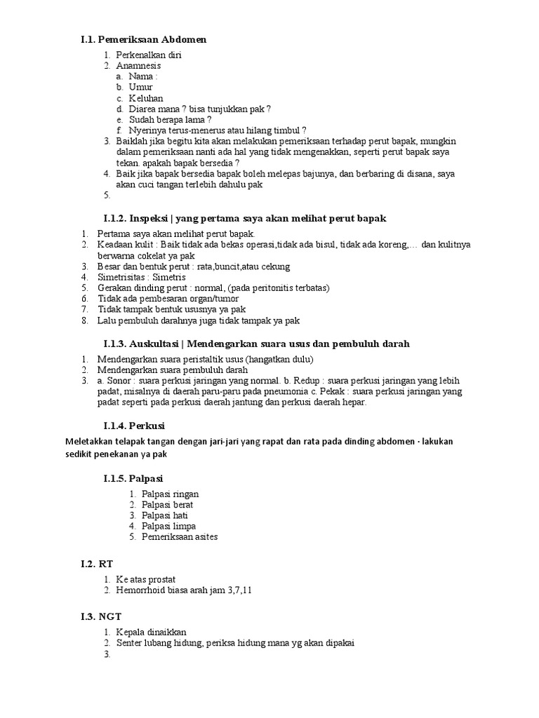 Pemeriksaan Abdomen | PDF