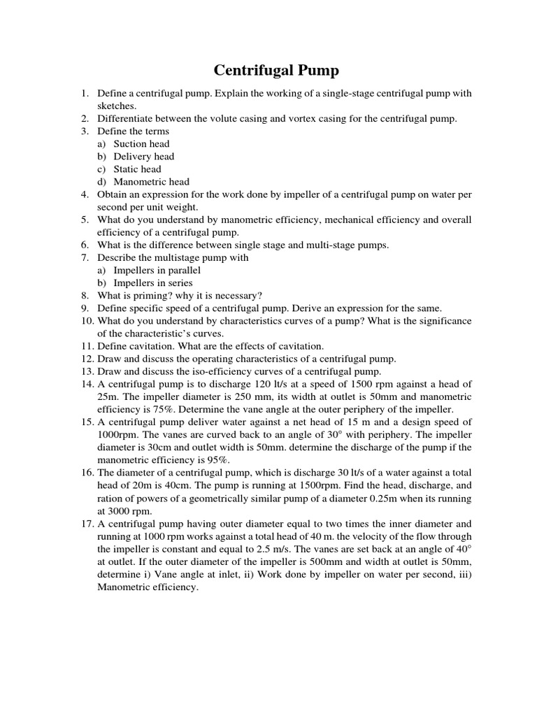 Centrifugal and Reciprocating Pump Guide | PDF | Pump | Mechanical Engineering