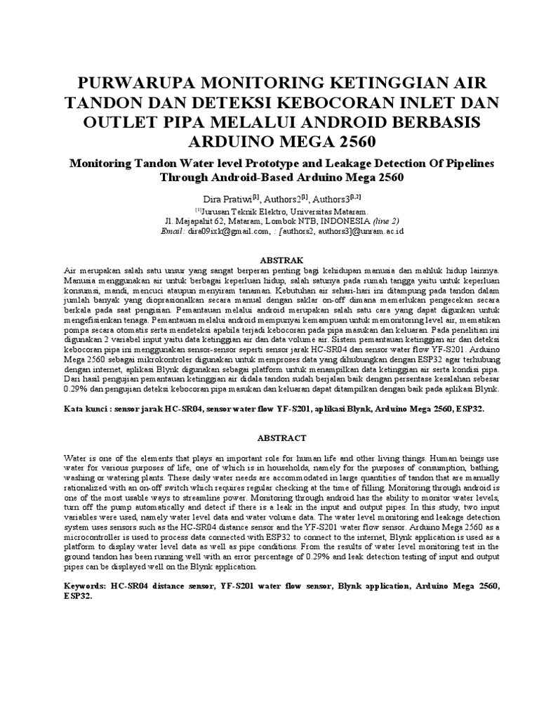 Paper Laporan Tugas Akhir Dira Pratiwi (F1B016021) | PDF