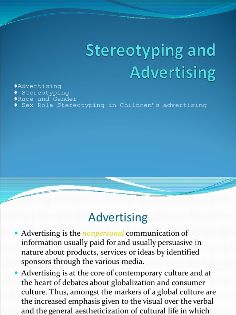 Advertising & Stereotypes Analysis | PDF | Advertising | Toys