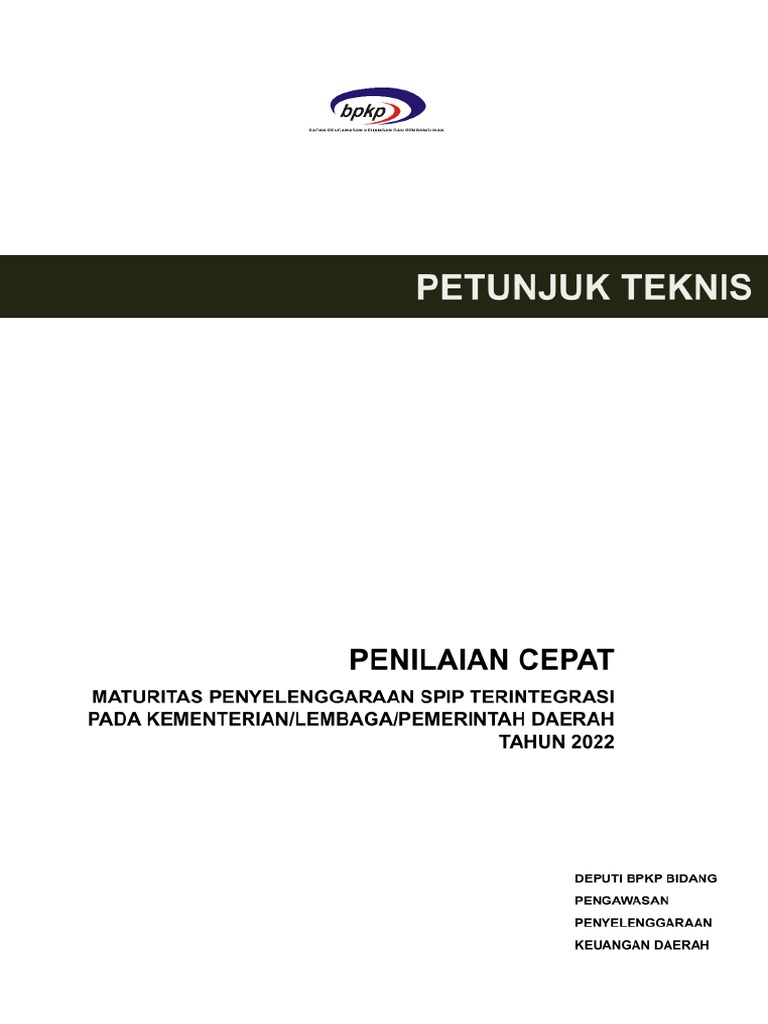 Panduan Penilaian Maturitas SPIP Terintegrasi | PDF