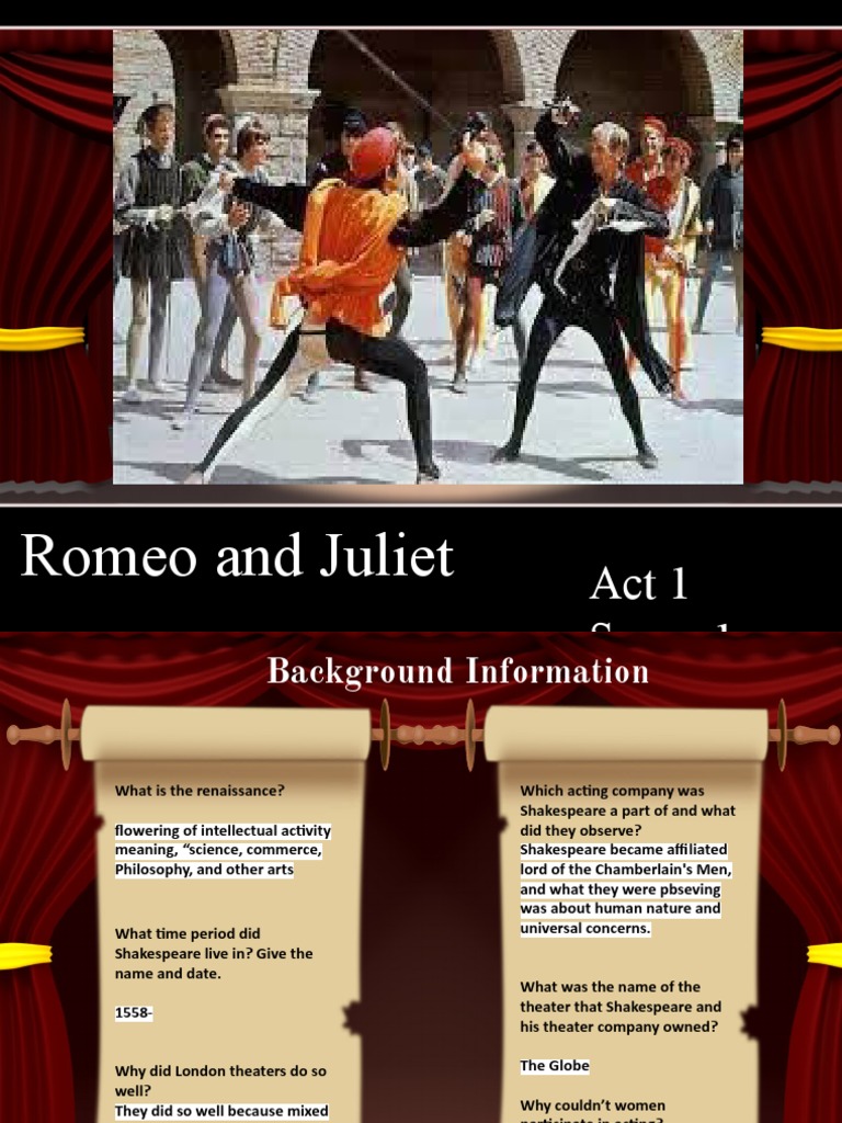 Romeo and Juliet Act I Scene I | PDF | Characters In Romeo And Juliet ...