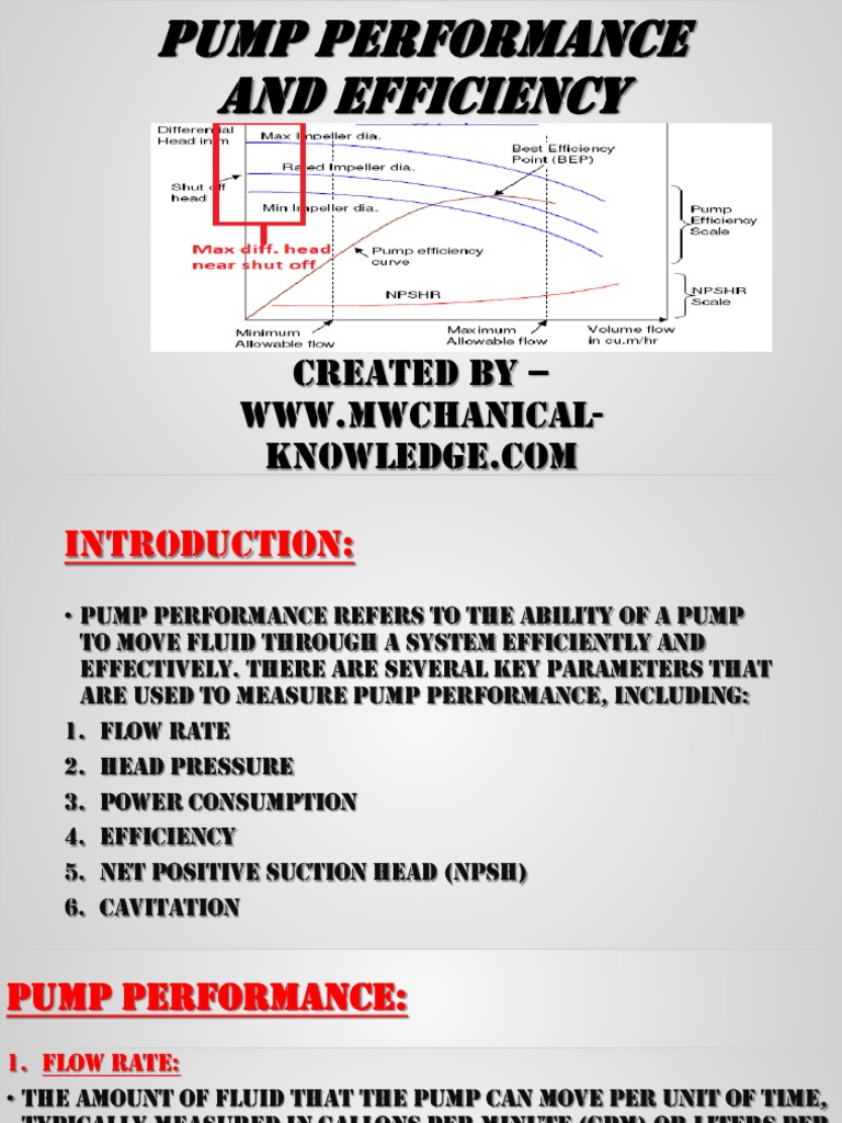 Pump Performance and Efficiency PDF | PDF | Pump | Mechanical Engineering