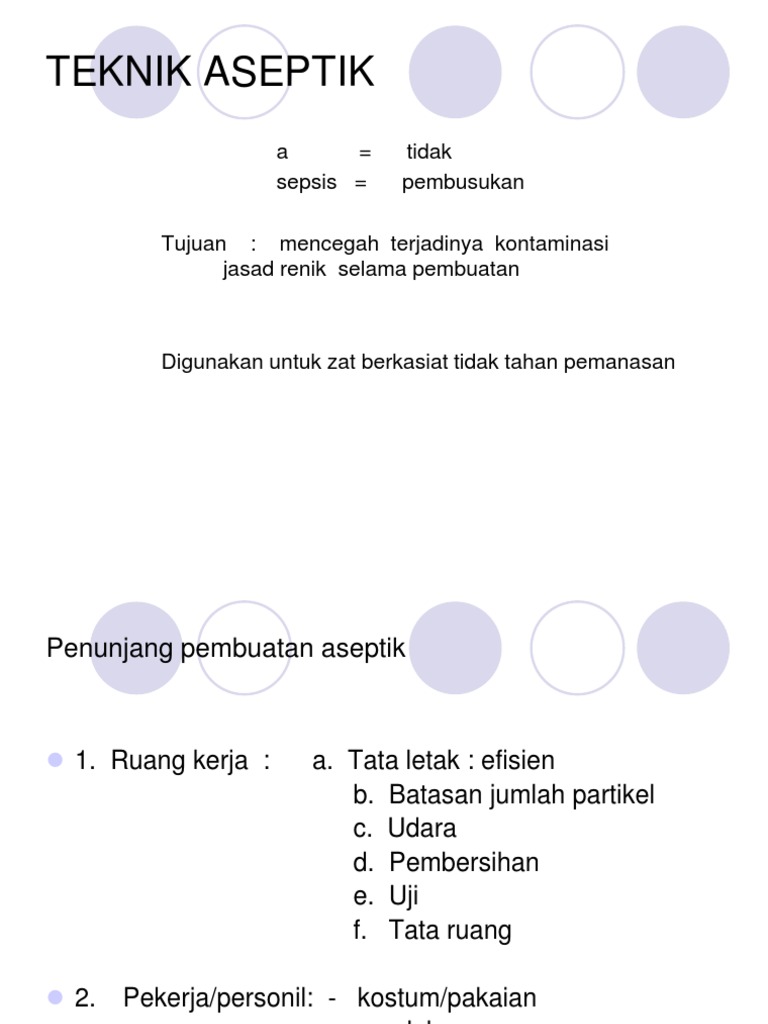 Teknik Aseptik | PDF