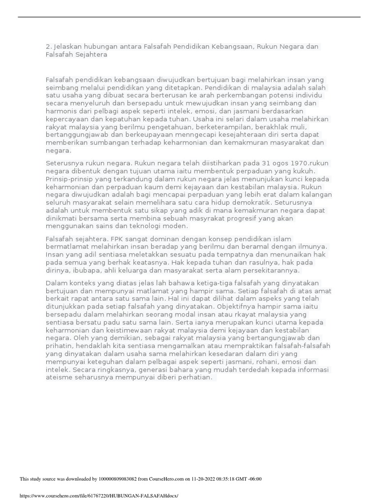 Hubungan Falsafah | PDF