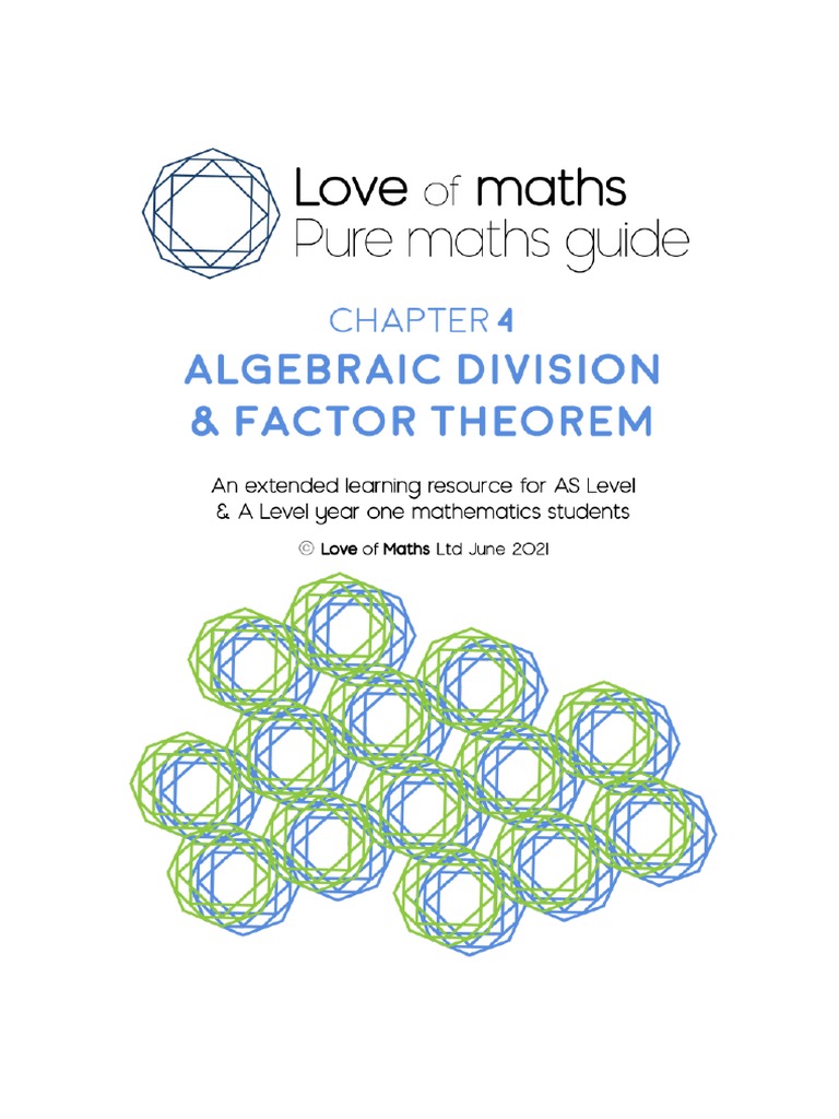 Algebraic Division & Factor Theorem Chapter - Pure Maths Guide From Love of Maths | Download ...