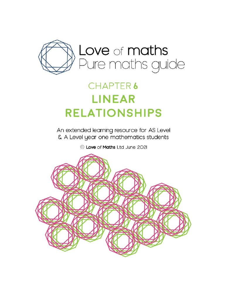 Linear Relationships Chapter - Pure Maths Guide From Love of Maths ...