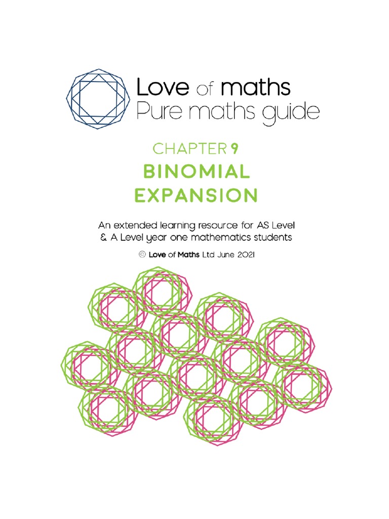 Binomial Expansion Chapter - Pure Maths Guide From Love of Maths | PDF | Mathematics | Discrete ...