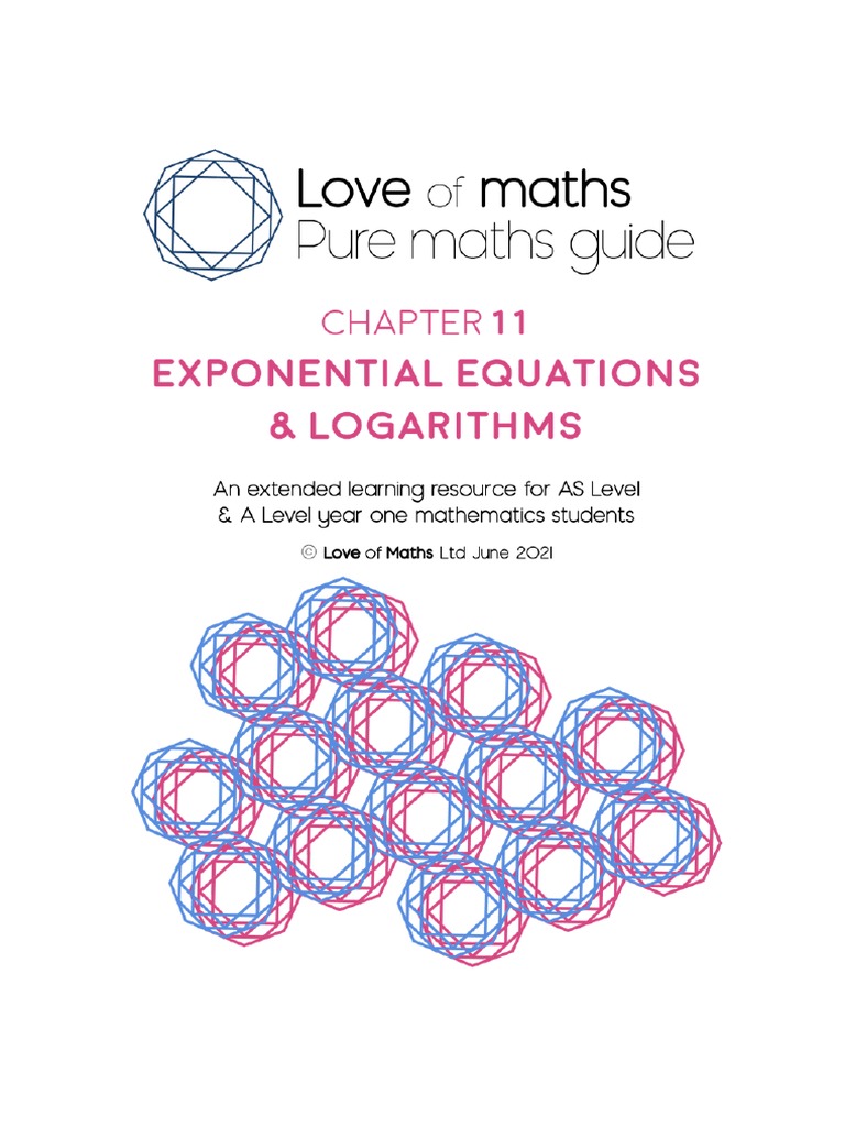 Exponential Equations & Logarithms Chapter - Pure Maths Guide From Love of Maths | Download Free ...