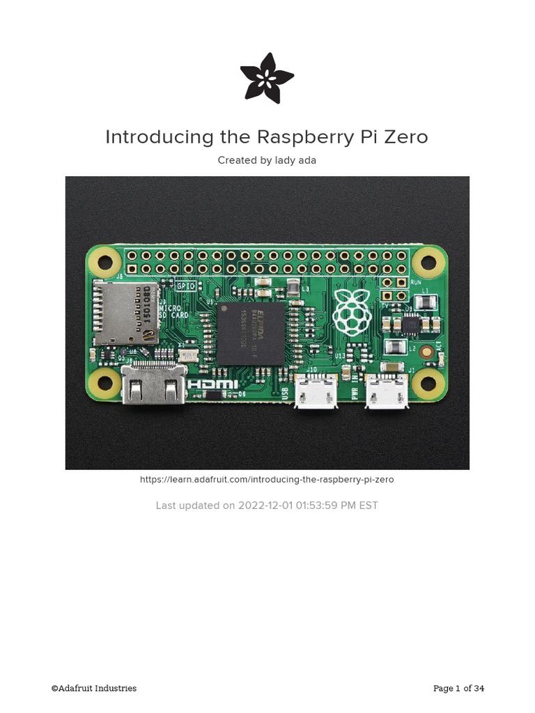 Introducing The Raspberry Pi Zero | PDF | Usb | Hdmi