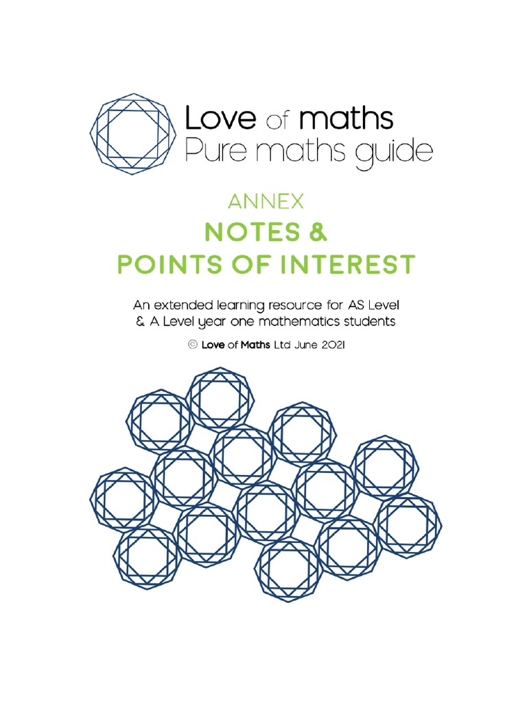 Notes & Points of Interest Annex - Pure Maths Guide From Love of Maths ...