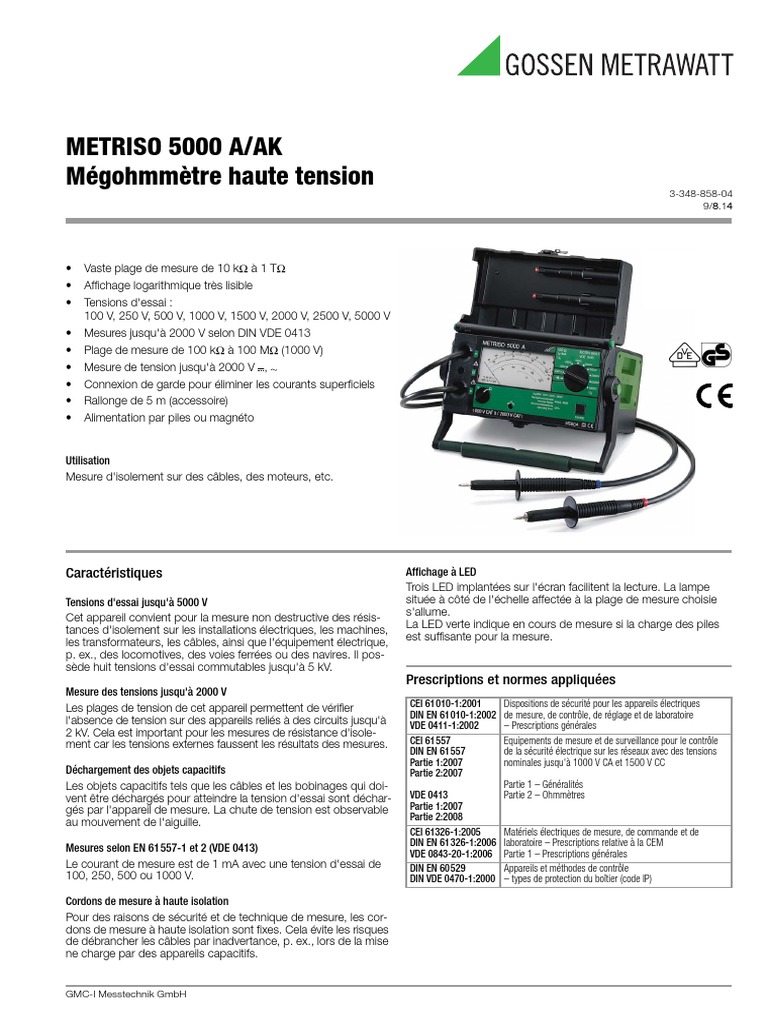 Metriso 5000 | PDF | Compatibilité électromagnétique | Diode ...