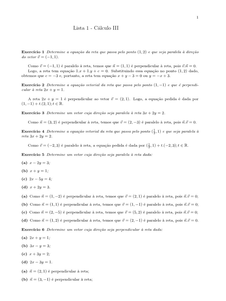 Um Curso de Calculo v2 - Lista 6.3 Resolução | PDF | Linha (Geometria ... Um Curso de Calculo v2 - Lista 6.3 Resolução | PDF | Linha (Geometria ...