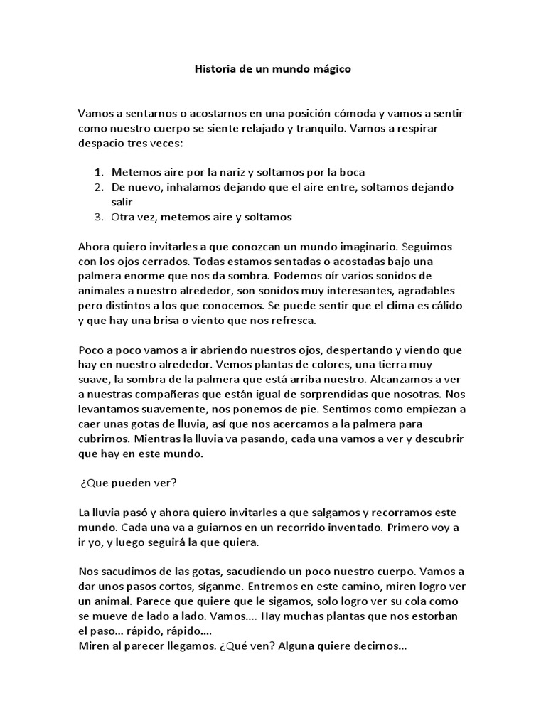 Historia de Un Mundo Mágico - Imaginación y Educación | PDF
