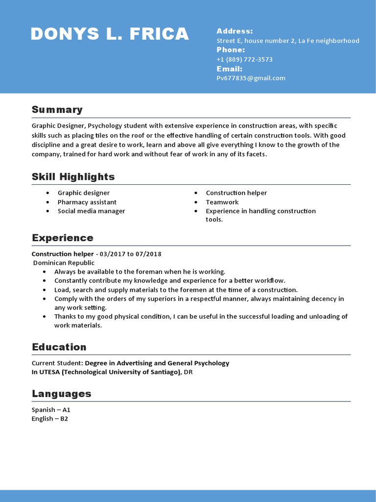 CV Formato Canadiense | PDF