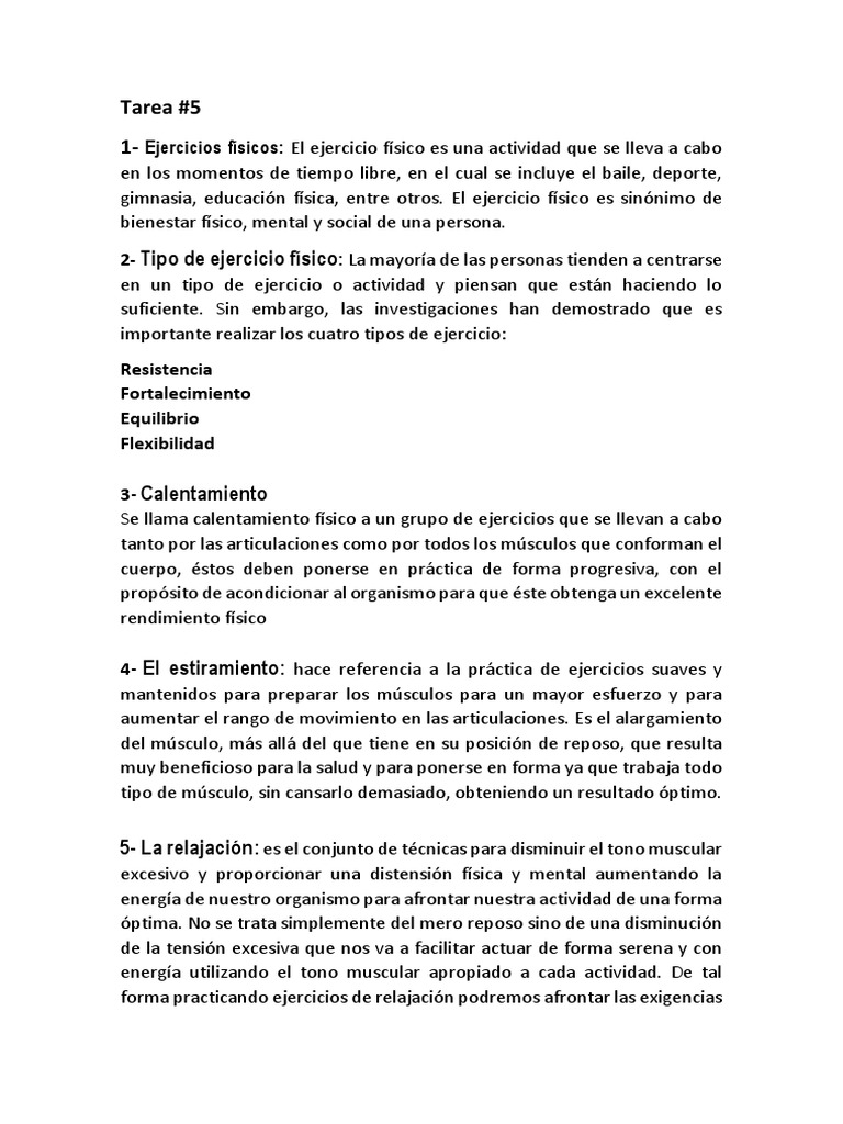 Tarea #5WF | PDF | Respiración | Músculo