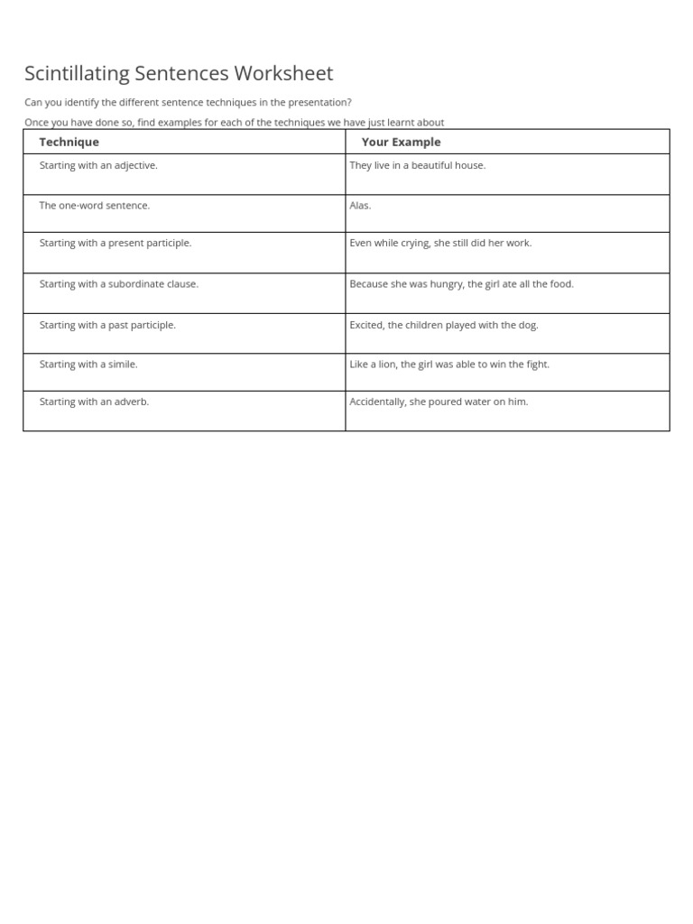 Daniella OVA OBAMA EMBOLO - Scintillating Sentences Worksheet | PDF