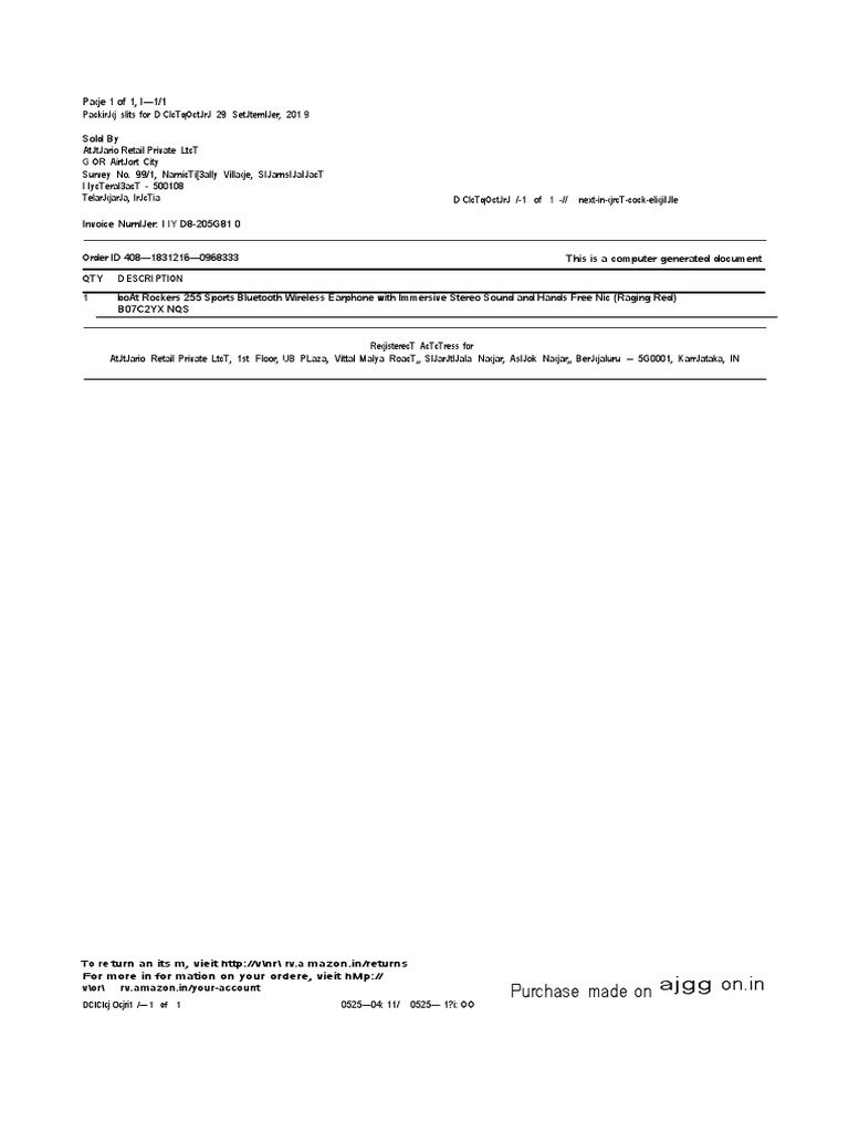 Amazon Invoice | PDF