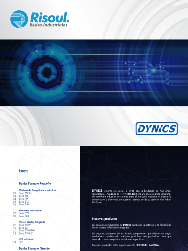 DYNICS CATÁLOGO Baja | PDF | Microprocesador | USB