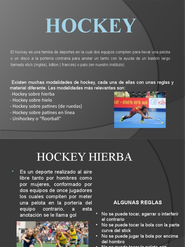 Presentación Hockey | PDF | Hockey sobre hielo | Reglas y regulaciones ...