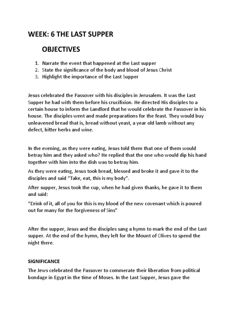 The Last Supper | PDF