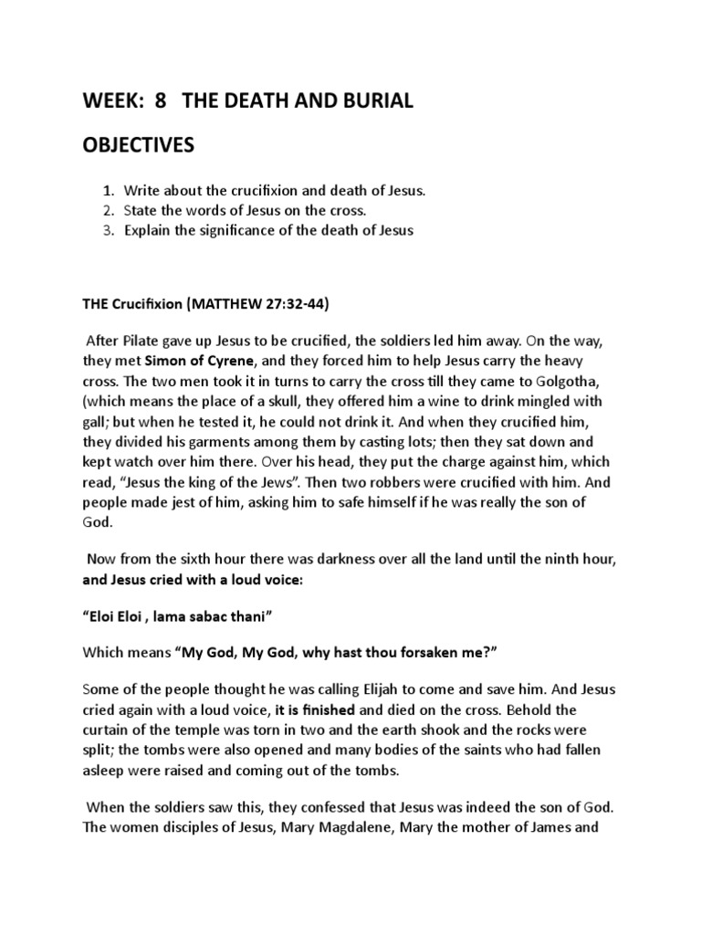 Jesus' Crucifixion and Its Significance | PDF | Politics | Religion ...