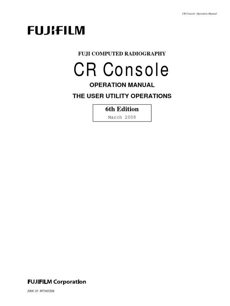 CR Console Operation Manual 2008 | PDF | Menu (Computing) | Damages