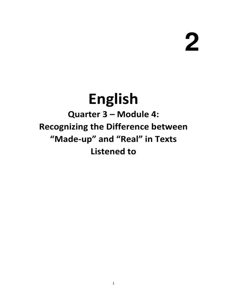 English 2 Module PDF | PDF | Cognition